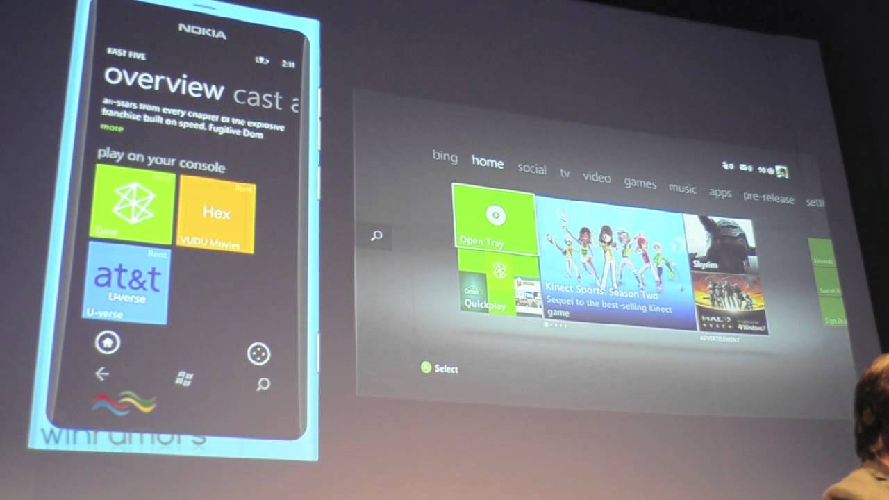 Xbox dashboard and Windows Phone companion demo - YouTube