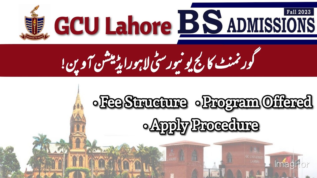 Government College University Lahore (GCUL) Admission 2023 Open | Fee ...