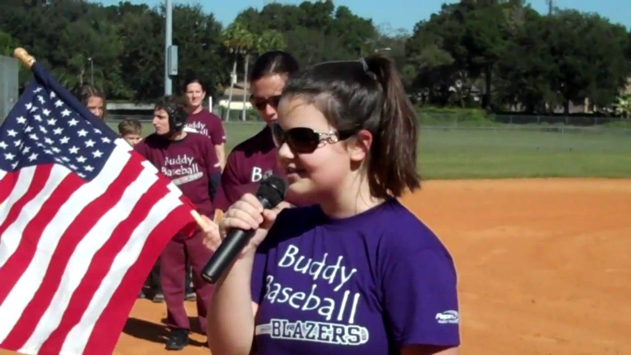 Kelsey National Anthem Buddy Baseball - YouTube