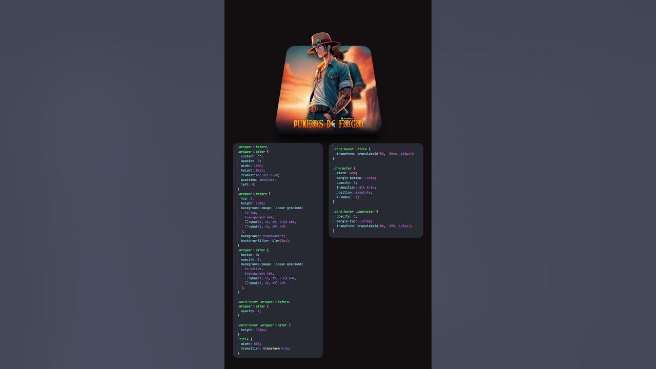 Card com efeitos de hover com HTML E CSS #html #website #frontend #ace #webdesign #cards # ...