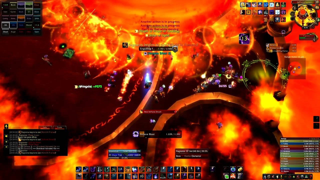 Heroic Ragnaros 25 Man - Illidan - Mind Games - Mage POV Deluge - YouTube