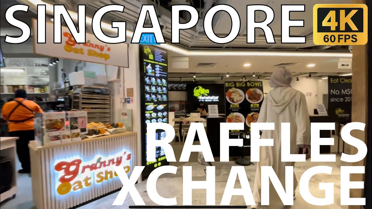 🇸🇬 Raffles Xchange Morning Walking Tour [4K 60fps] - YouTube