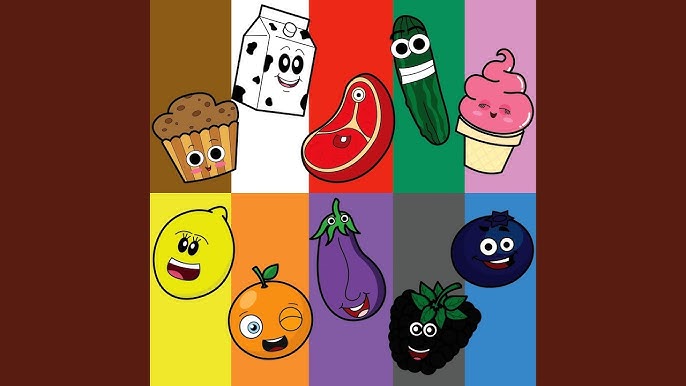 Funny Cartoon Food With Faces