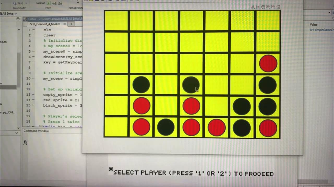 MATLAB Game: Connect 4 with "Smart AI" - YouTube