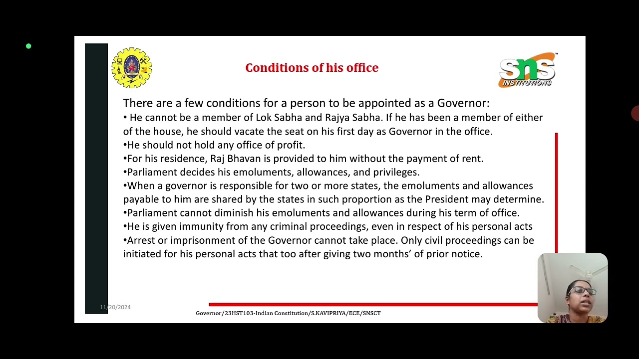 Governor- duties and responsibilities - YouTube