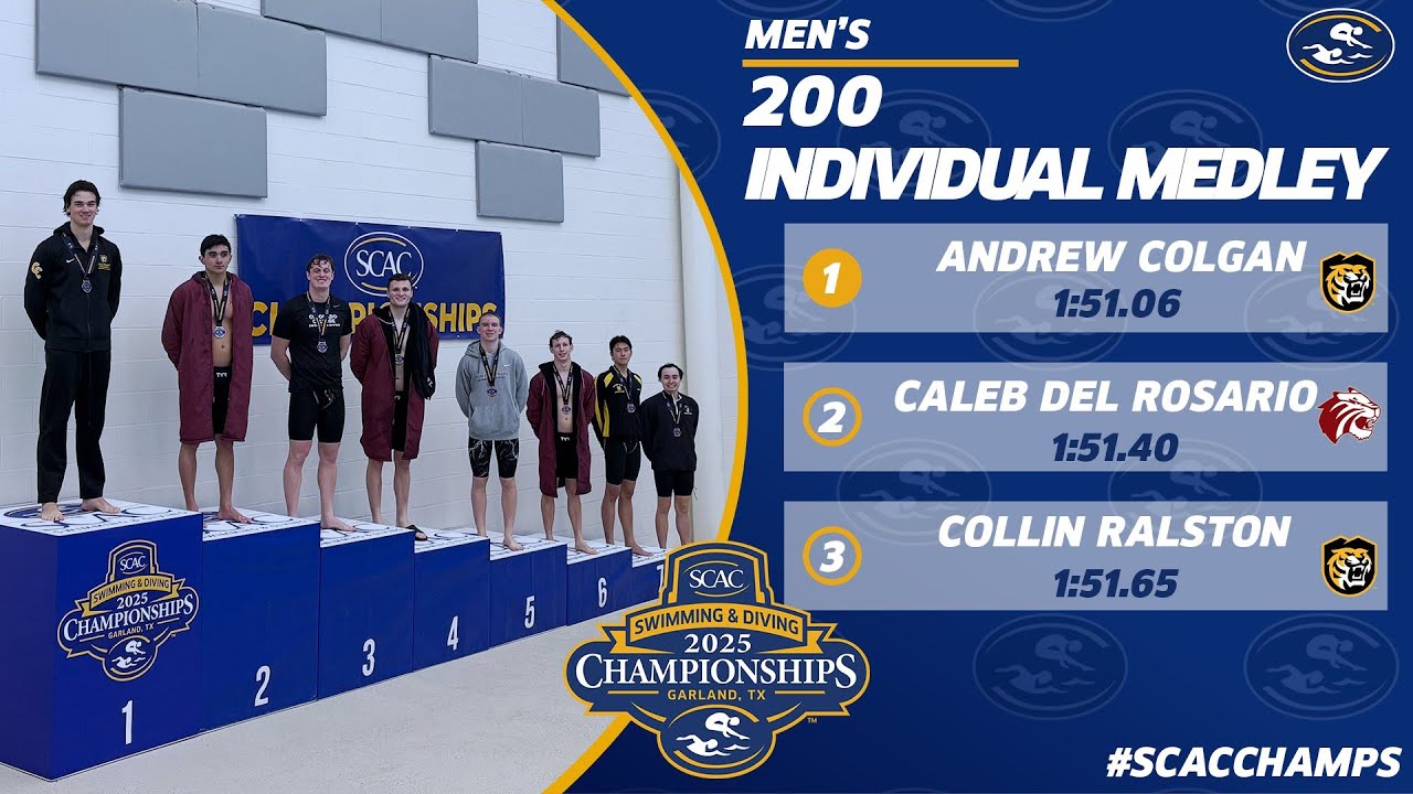 2025 SCAC Swim and Dive Championships: Andrew Colgan, Colorado College ...