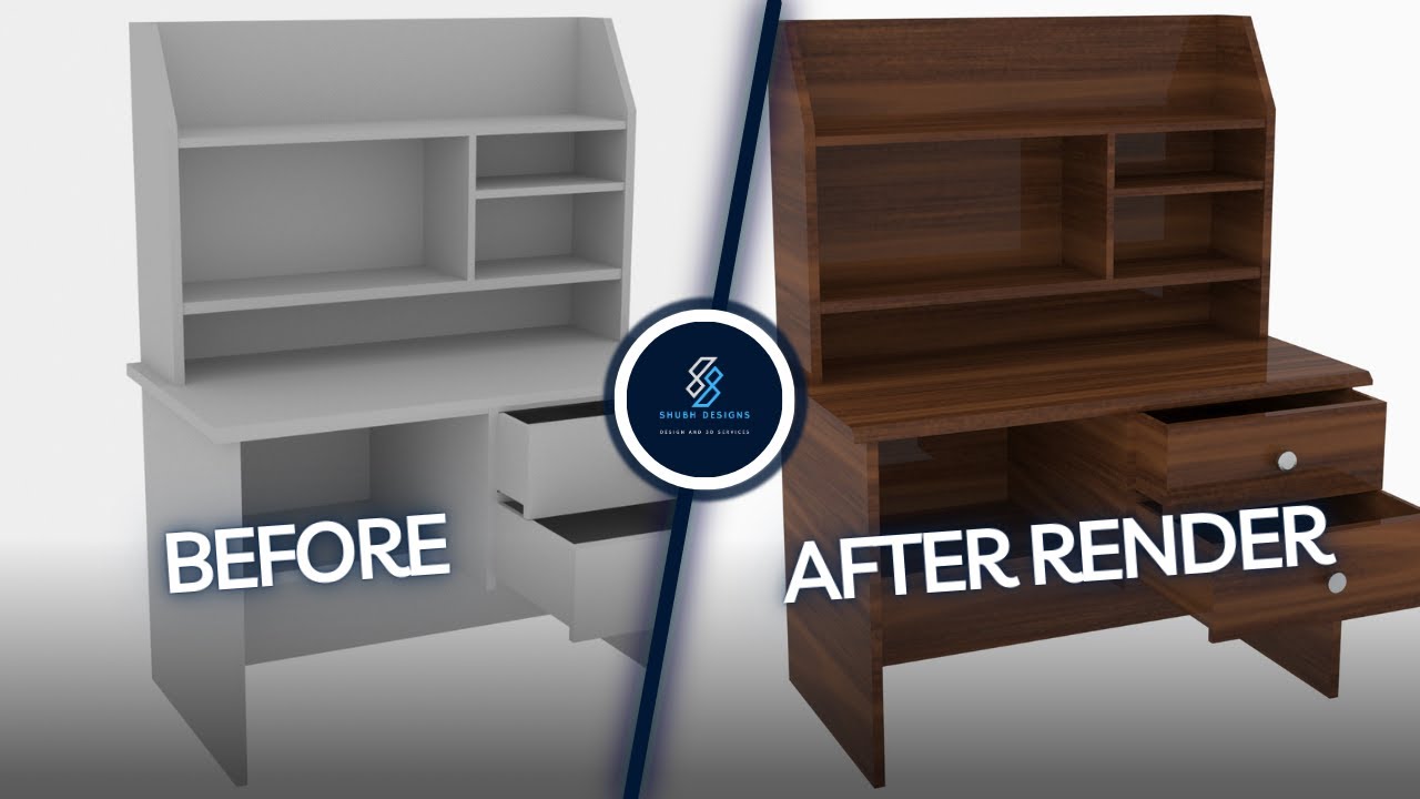 Texture And Rendering Study table Using Vray 5 - YouTube