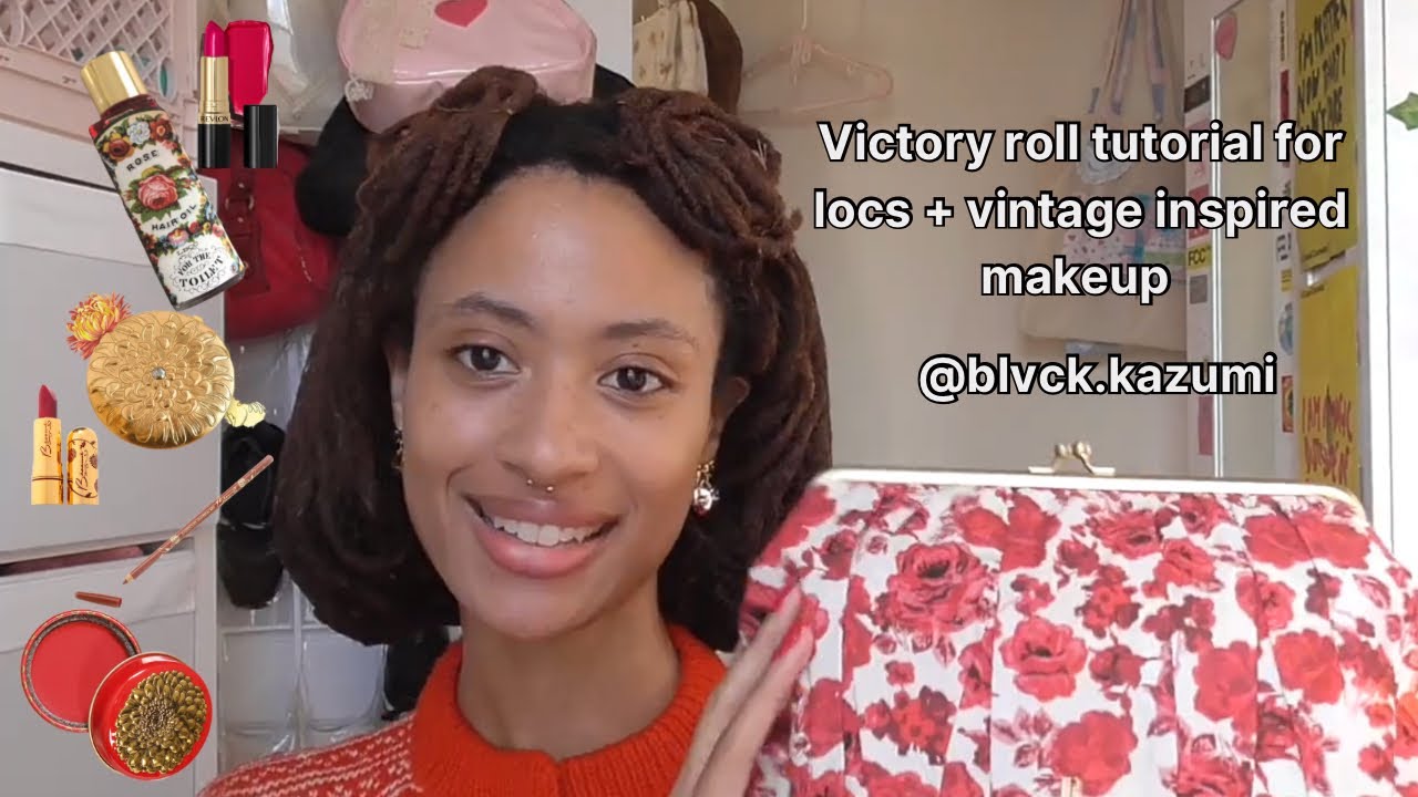 How to do victory rolls on short locs | my entire vintage inspired ...