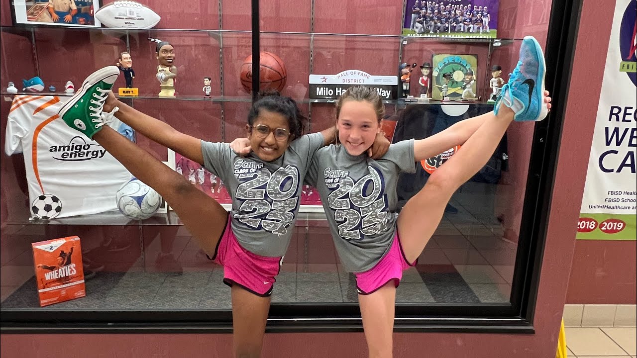 5th grade talent show - gymnastics routine - YouTube