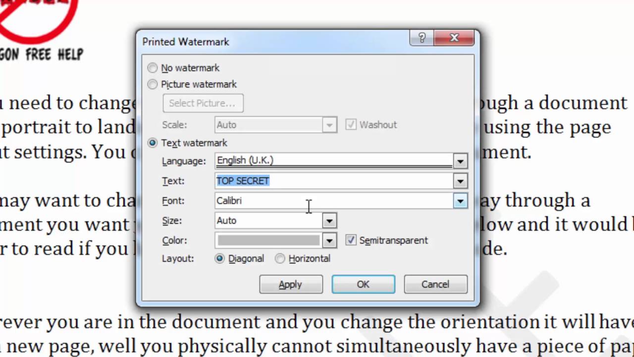 How To Add A Watermark To A Word Document Windows Version YouTube How To Add A Watermark To A Word Document Windows Version YouTube