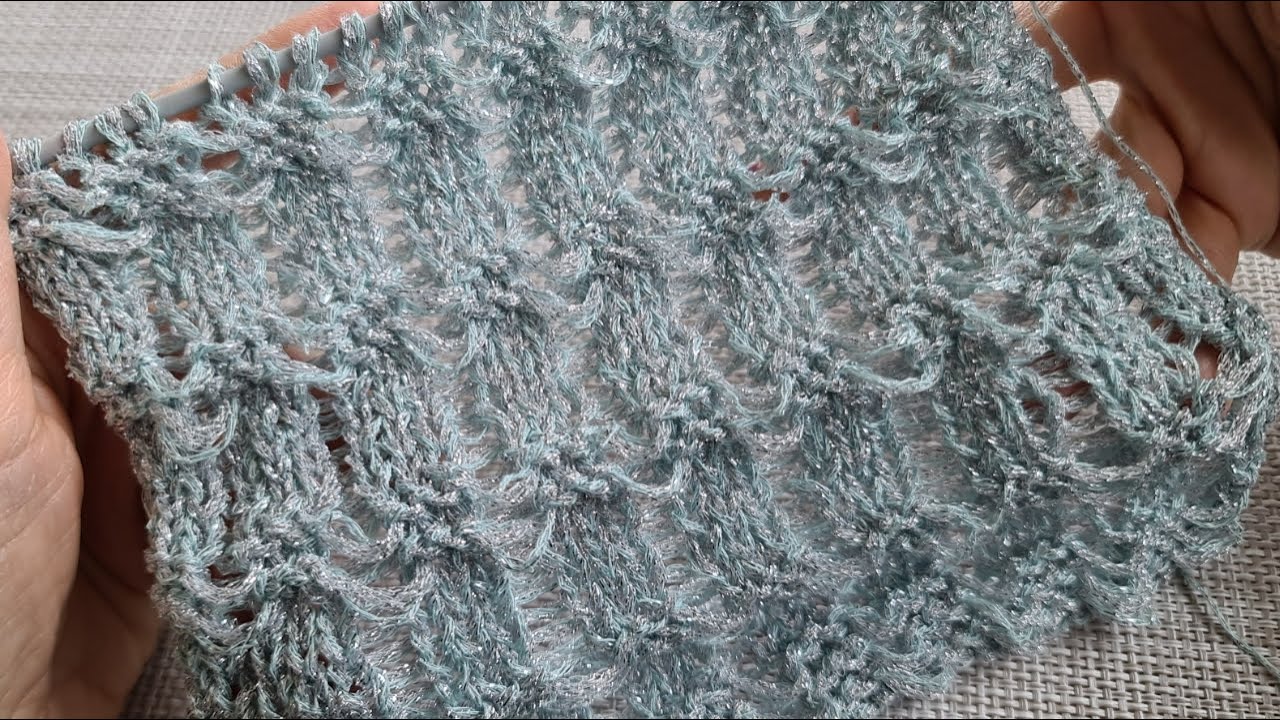 Summer top knitting| How to knit a beautiful lace pattern - YouTube