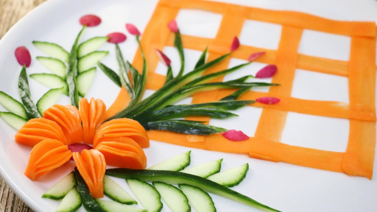 Super Salad Decoration Ideas - Cucumber,Carrot,Carrot,Red Radish ...