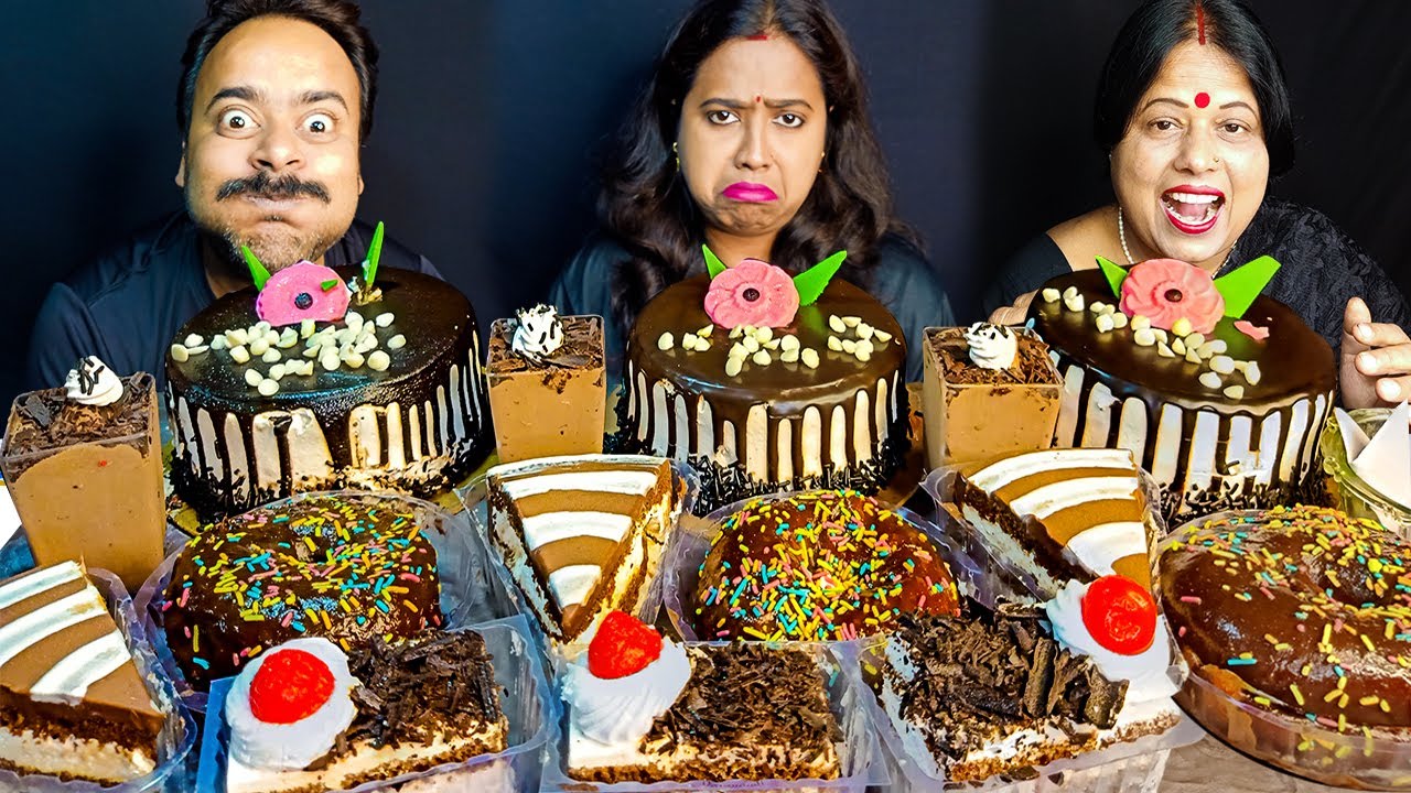 FAST VS MEDIUM VS SLOW FOOD CHALLENGE | CHOCOLATE CHALLENGE | Indian ...