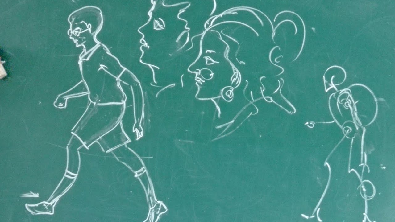 #chalk drawing / how to draw / step by step #women art #student art ...