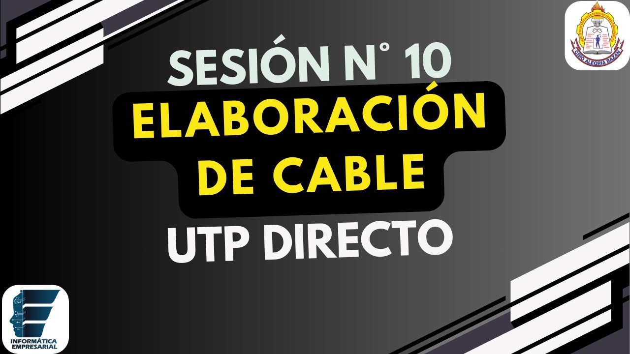 Sesión N° 10 Elaboración de cable UTP Directo - YouTube