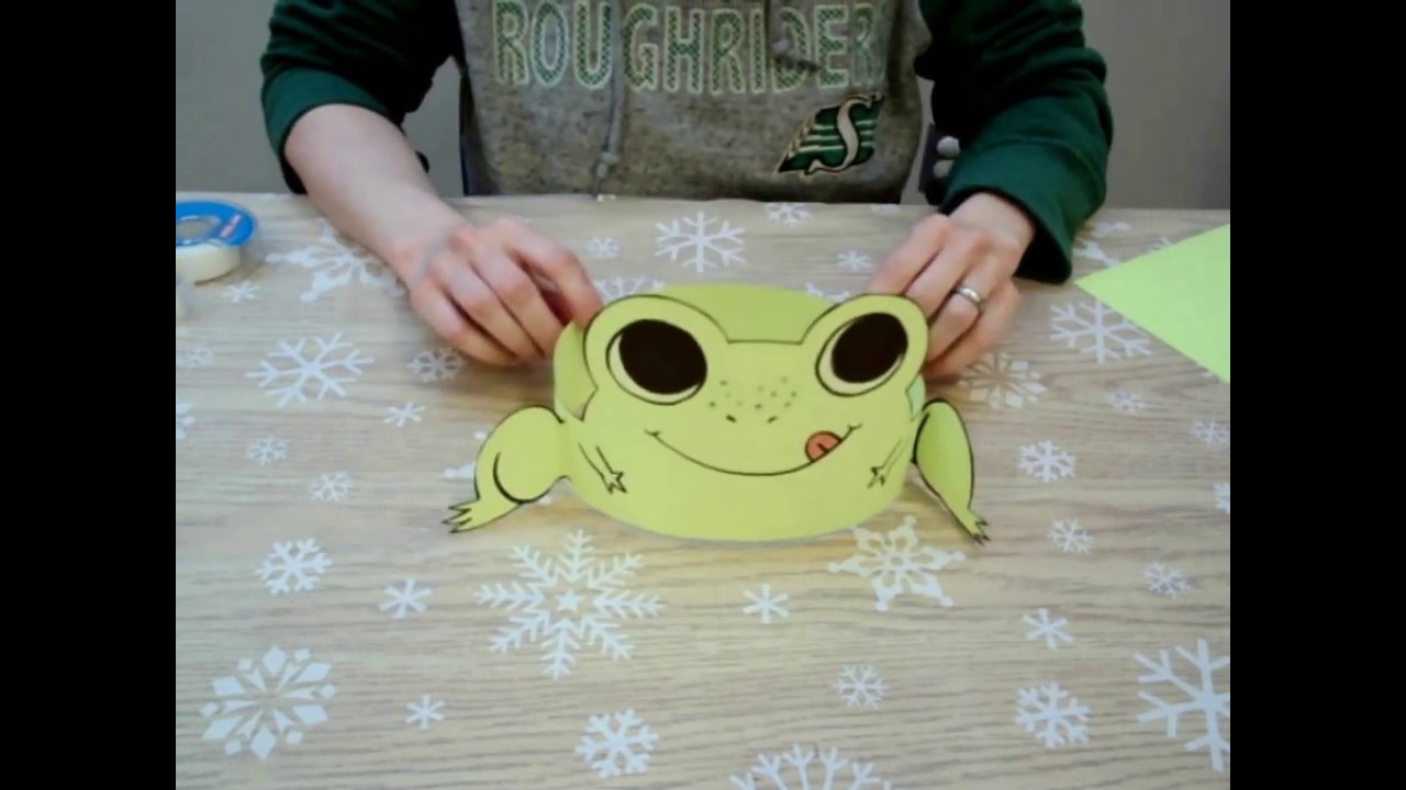 Frog Crown Paper Craft - YouTube
