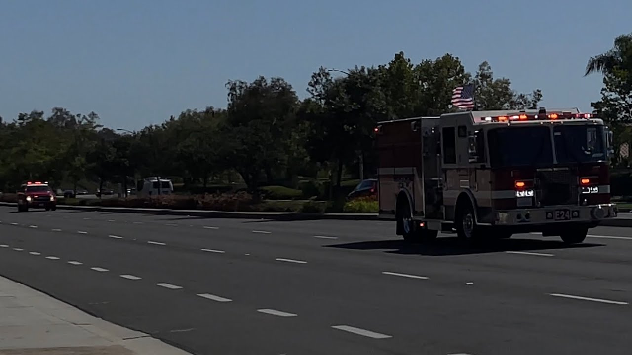 OCFA *New* Engine 24 & Battalion 7 (reserve) responding - YouTube