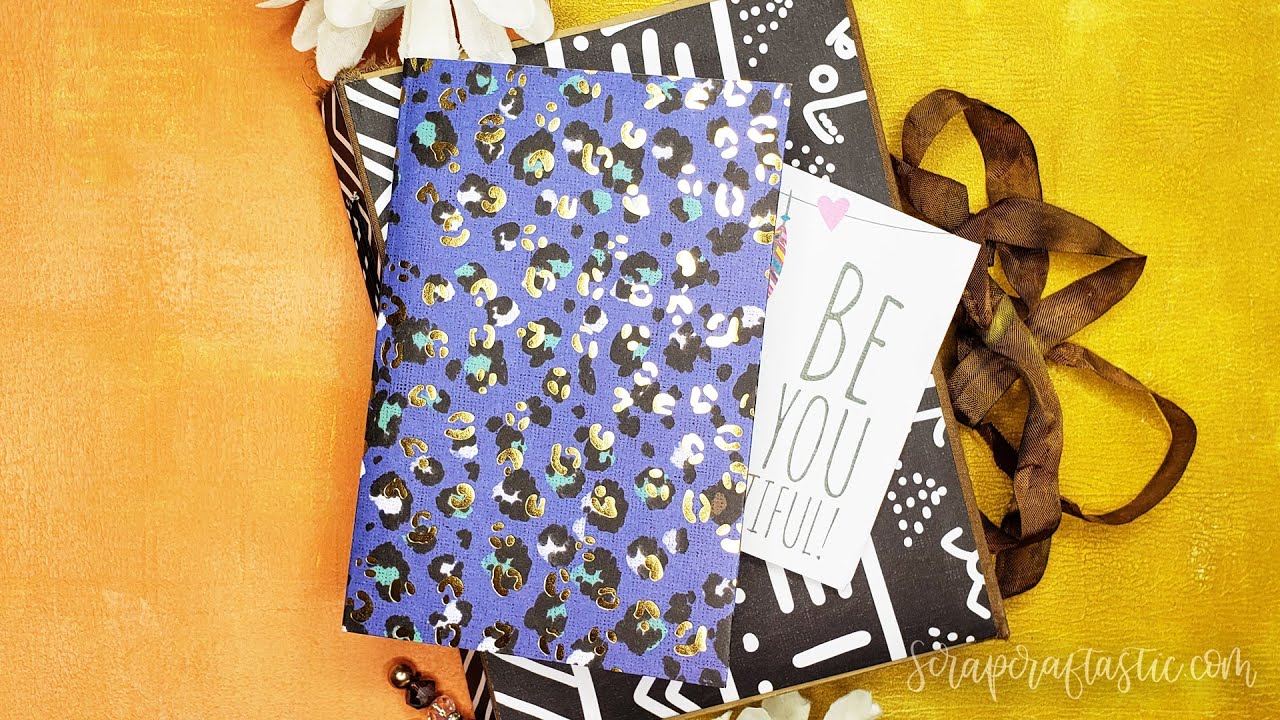 How To Cover A Dollar Tree Notebook Diy Ephemera Storage Folio Youtube