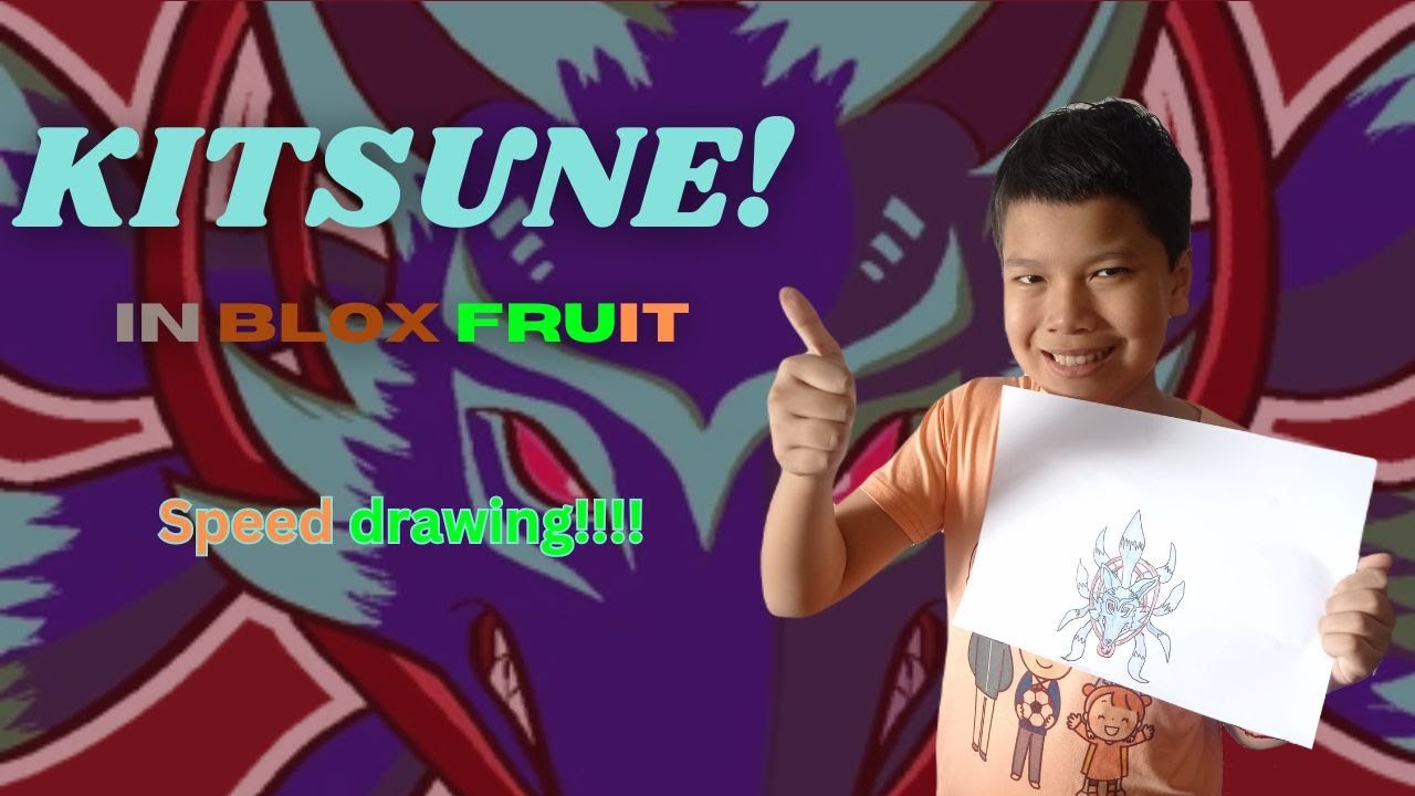 Epic Blox Fruits Kitsune Drawing | Speed Art of Kitsune in Blox Fruits ...