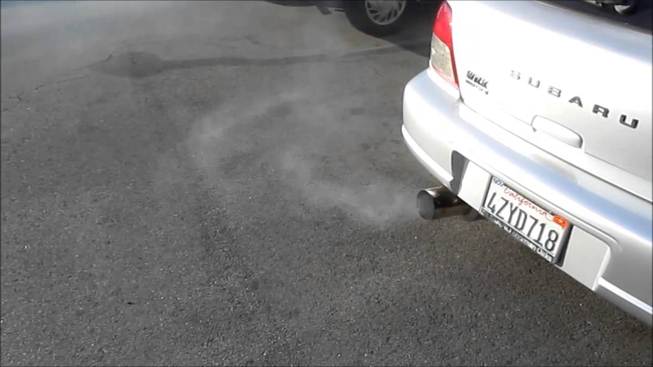 Lots of Seafoam Smoke - Subaru WRX - YouTube