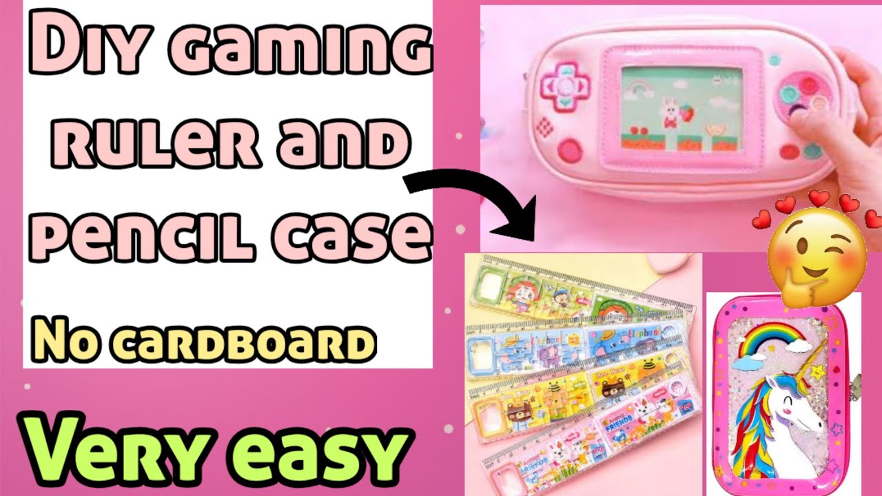 Diy ruler and gaming pencil case/How to make gaming pencil case and ...