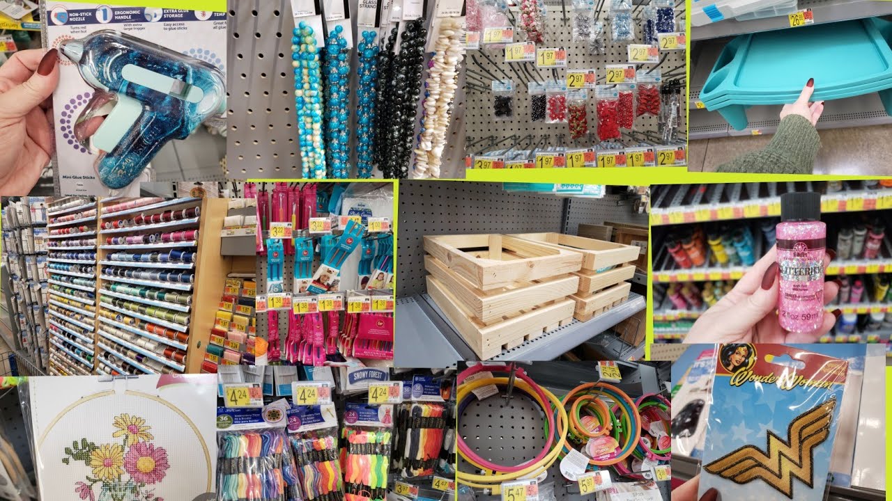 WALMART CRAFTING SECTION WALK THROUGH - YouTube