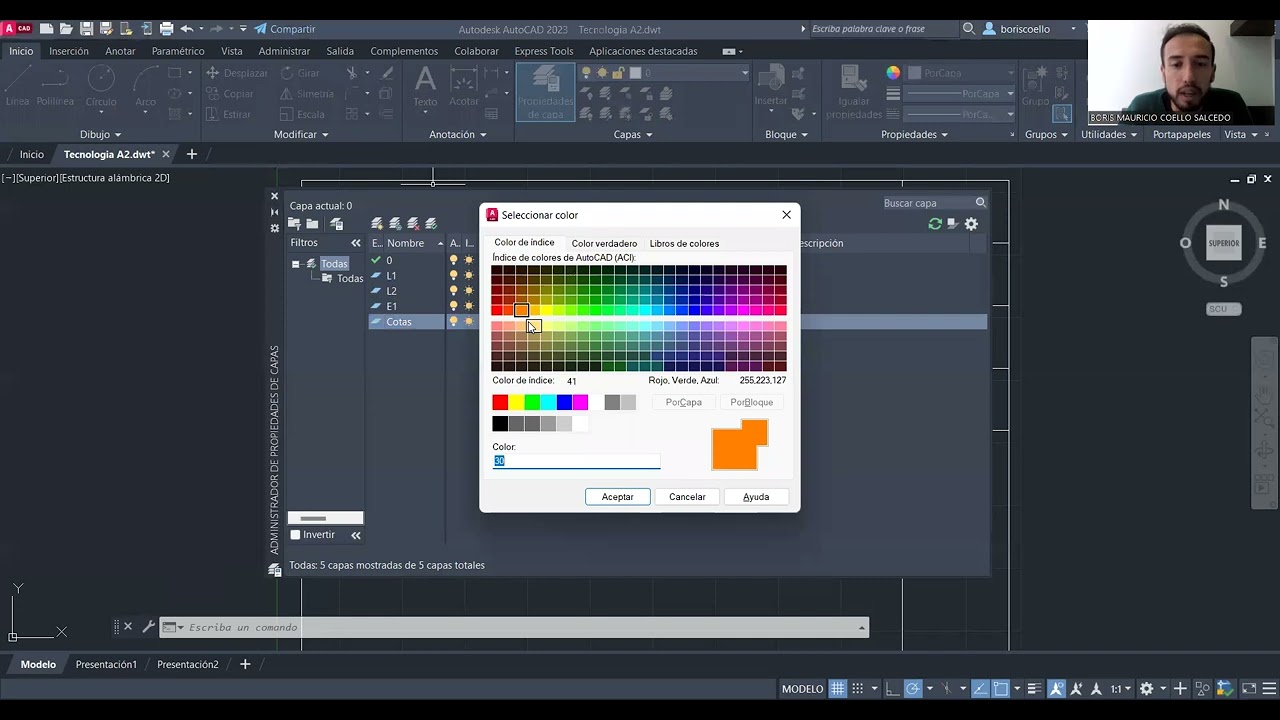 Creación de capas en Autocad - YouTube