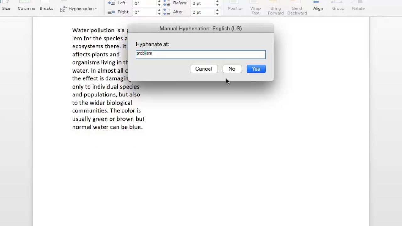 Word Hyphenation Functions - YouTube