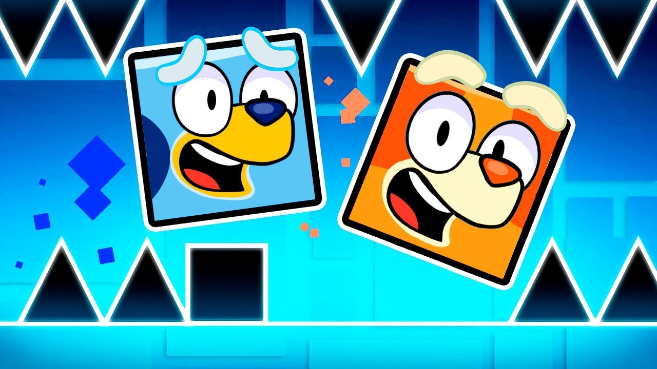 BINGO et BLUEY JOUENT à GÉOMETRY DASH sur Roblox ! - YouTube