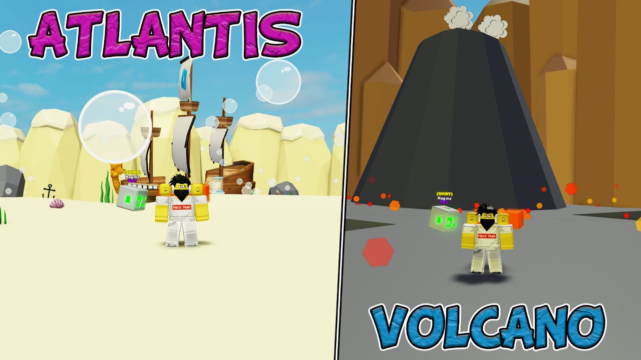 UNLOCKING THE VOLCANO AND ATLANTIS WORLDS IN CLICKING SIMULATOR 2 ...