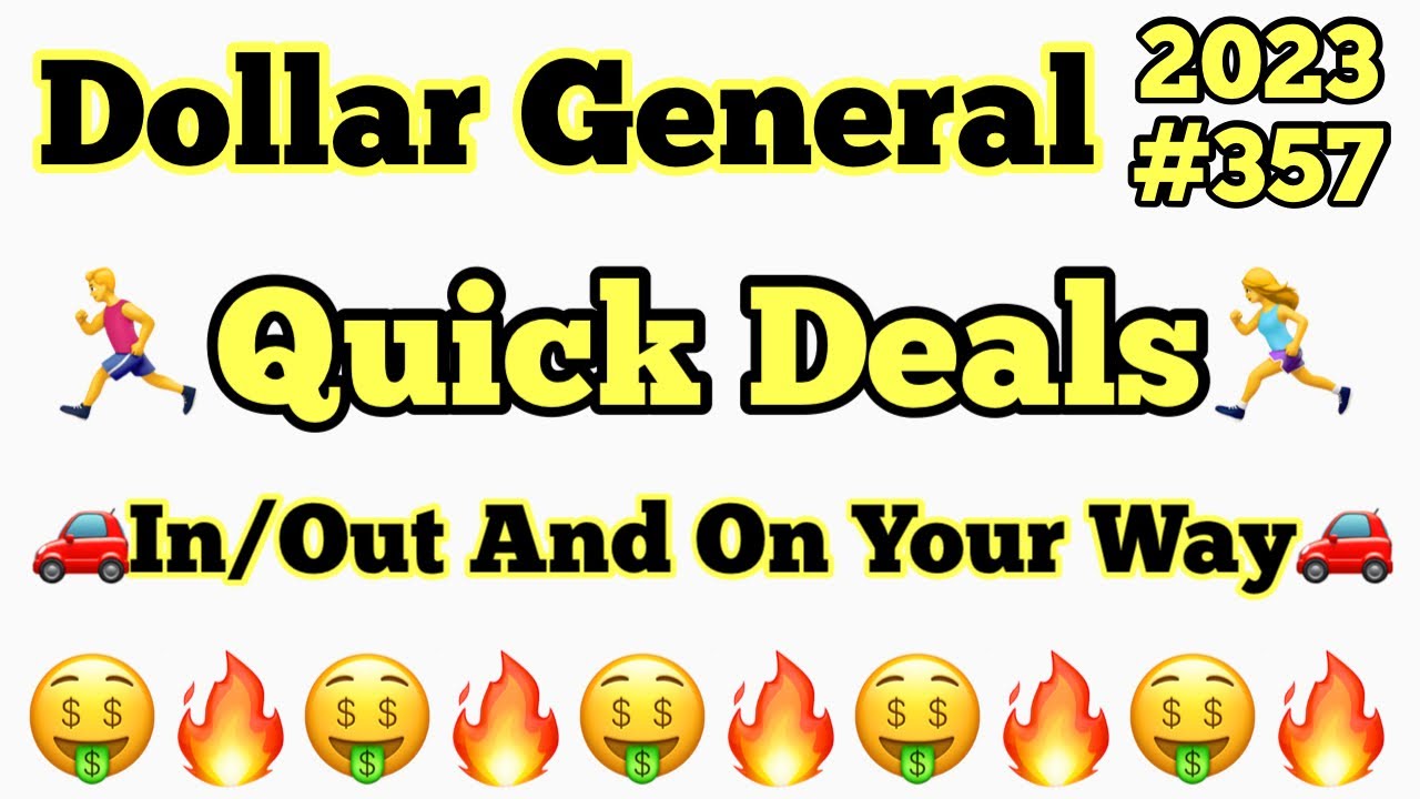 2023#357🔥Dollar General Couponing🤑QUICK DEALS🚗IN/OUT & ON YOUR WAY‼️Must Watch👀👀 - YouTube