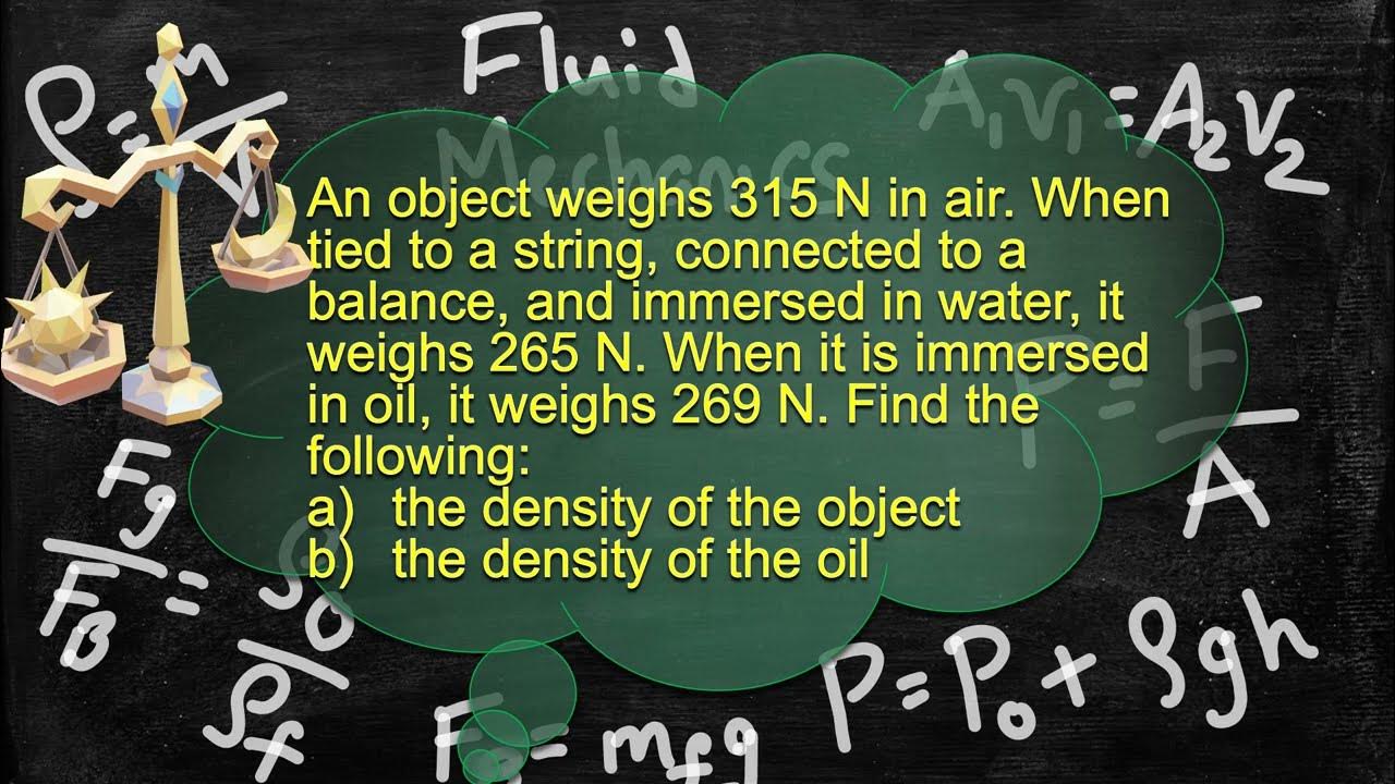 Physics Problem Solver Walk-Through Fluid Mechanics - Solving Buoyant ...
