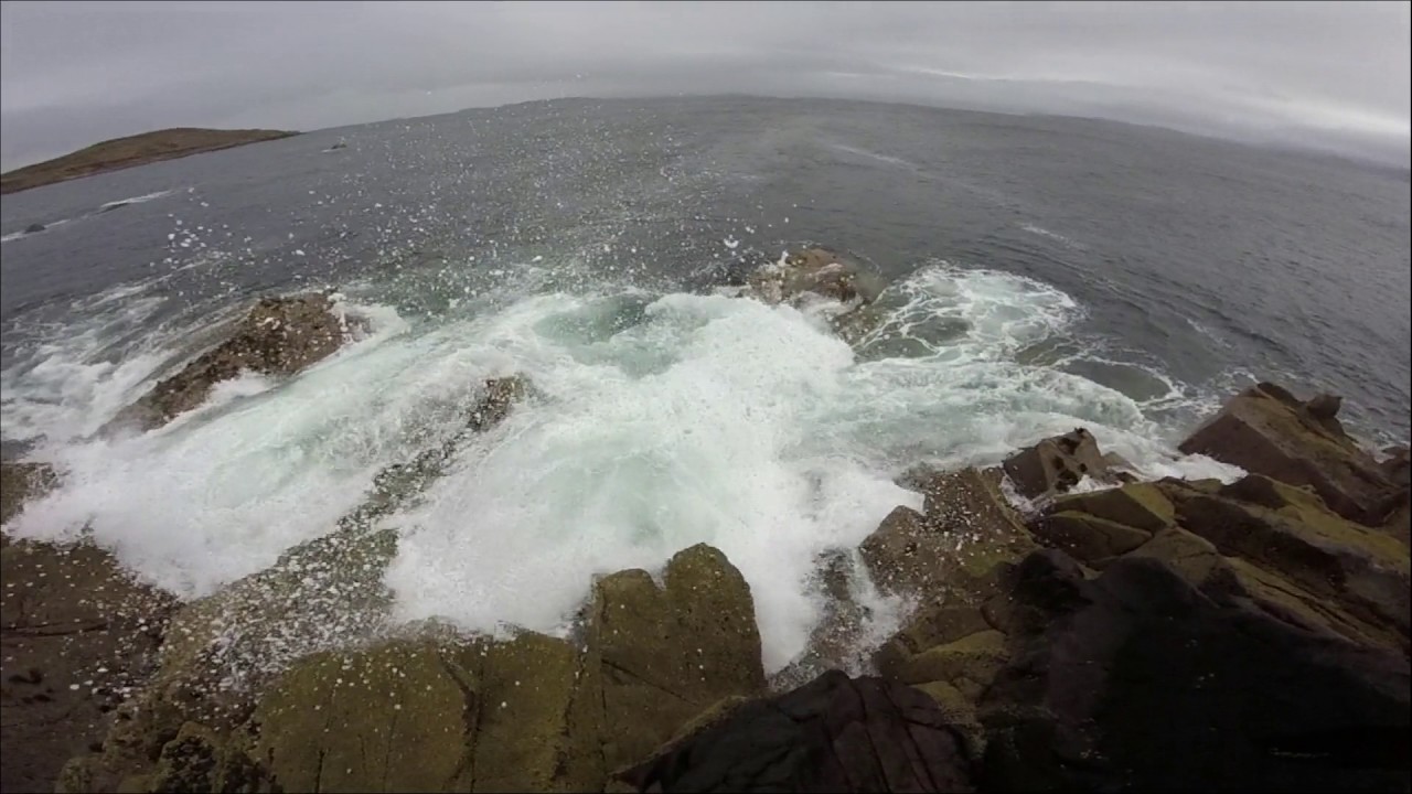 Coasteering in Scotland- Massive waves - YouTube