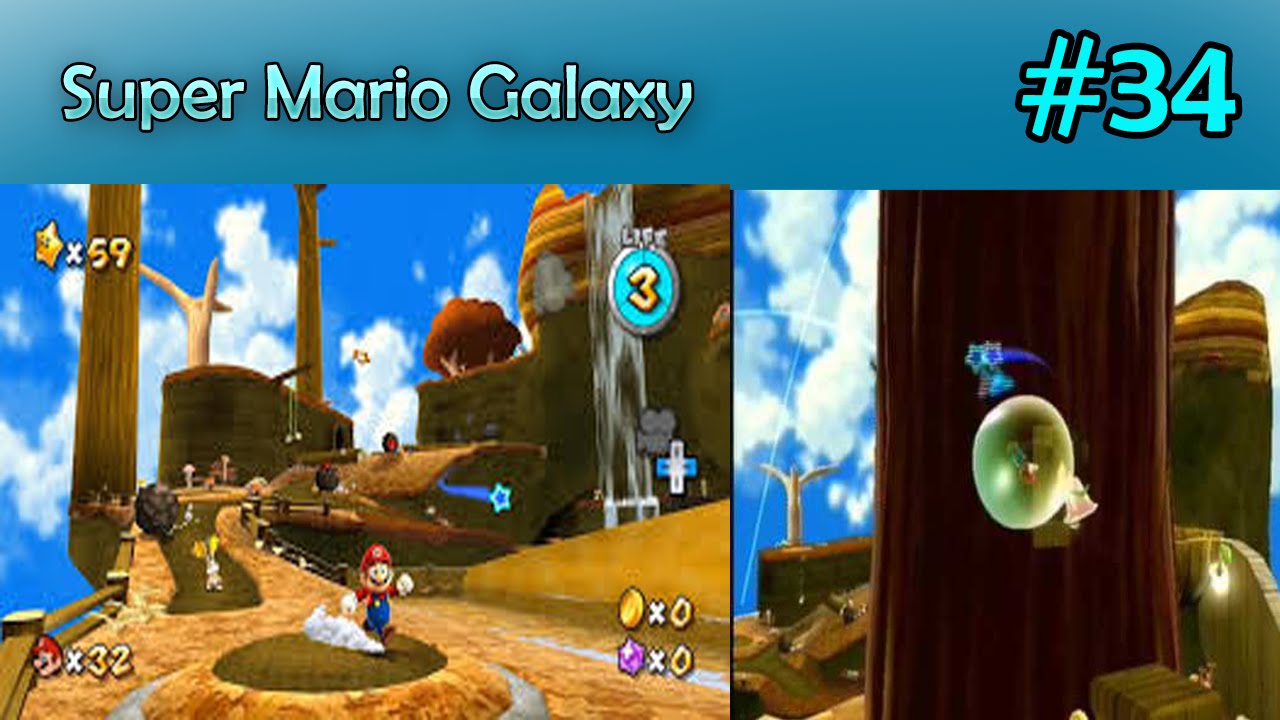 super mario galaxy part 34: Gold Leaf galaxy - YouTube