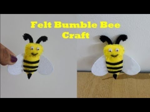 How to make an easy Bumble Bee with Felt ~ Tutorial ~ Steps - YouTube