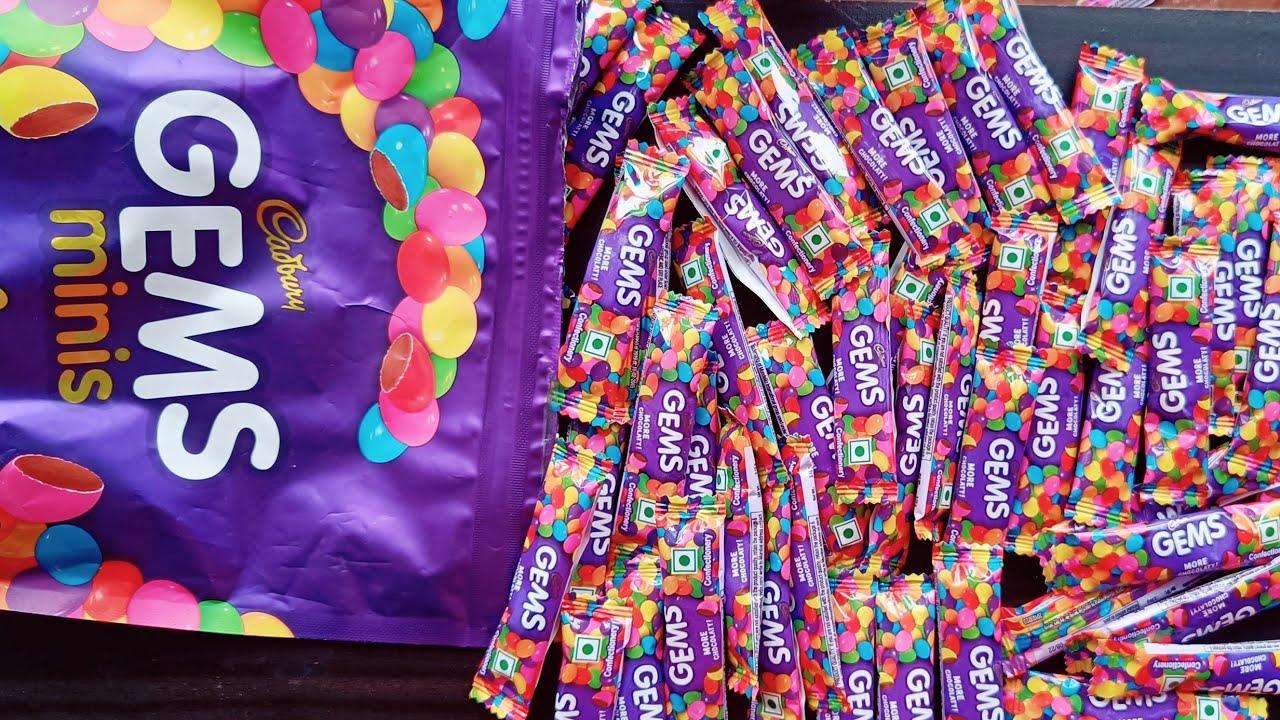 Mini Gems Chocolates, Cadbury, Lot's Of candies, chocolate opening ...