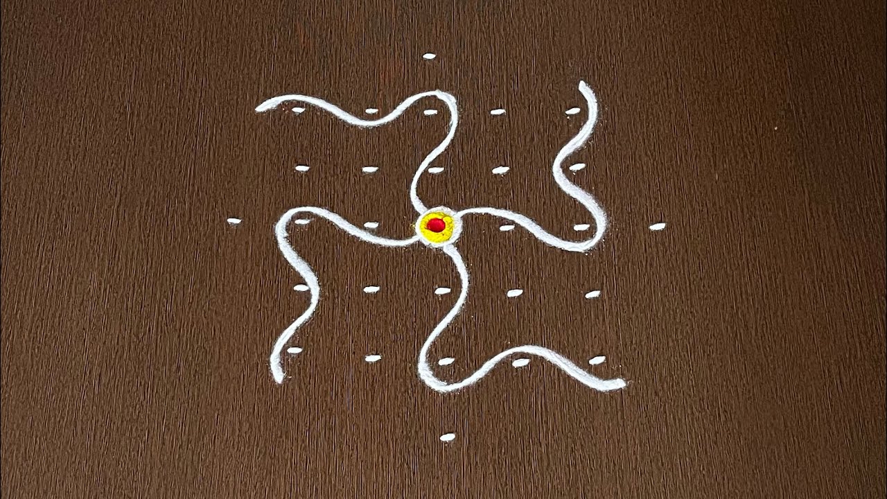 7×1 Dots Easy Daily Muggulu | Thipkyanchi,Festival Rangoli | Easy ...