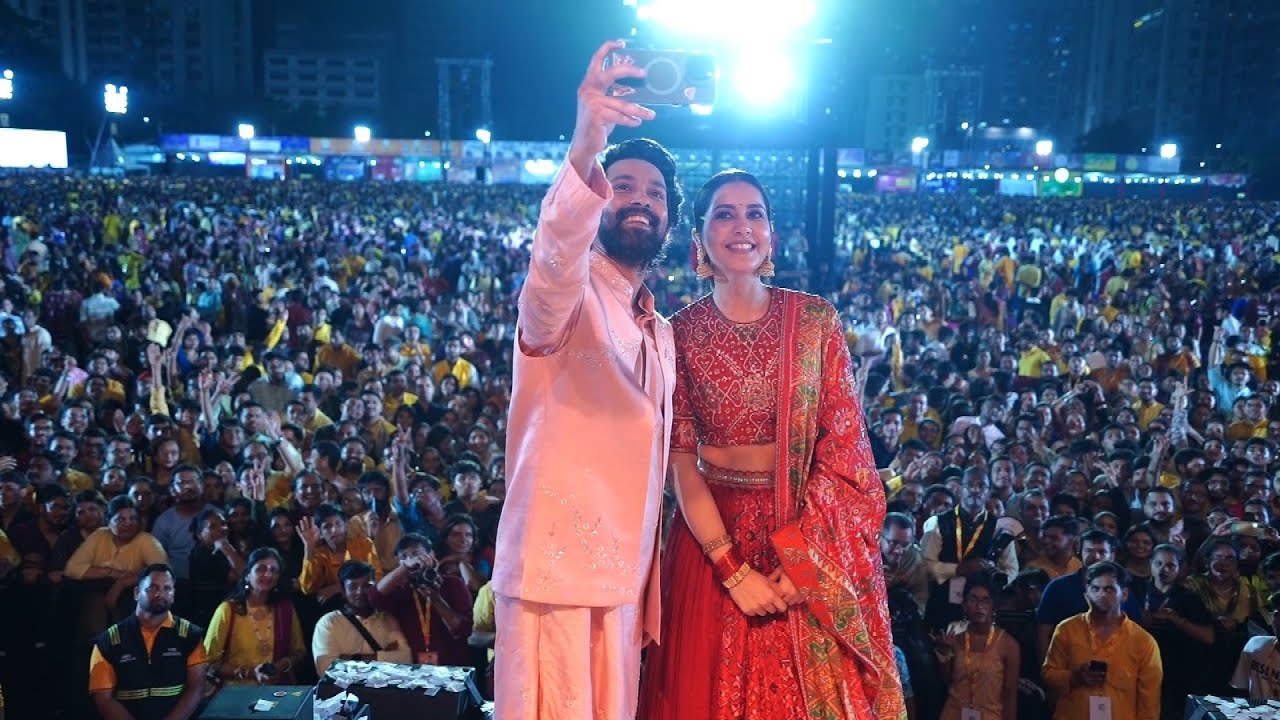 Vikrant Massey and Raashii Khanna at Falguni Pathak garba night # ...