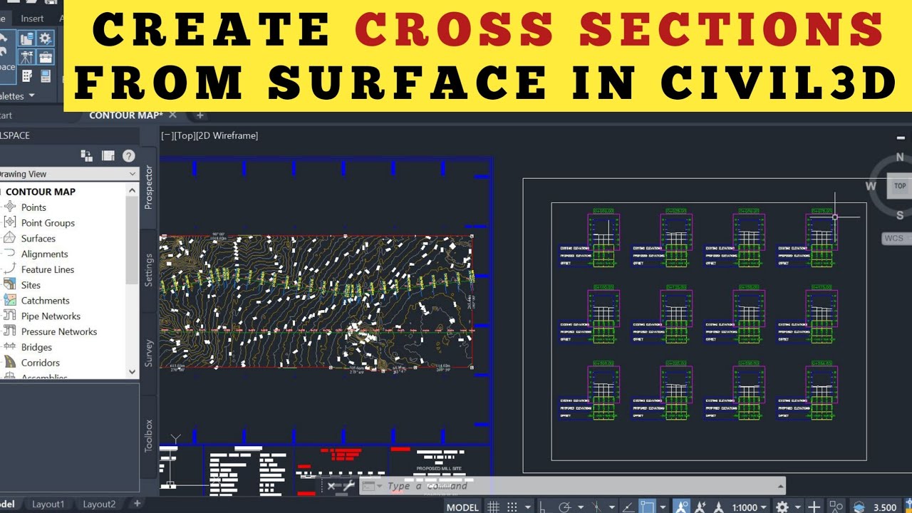 CROSS SECTIONS in Civil 3D || Civil 3D Road Design for beginners in ...