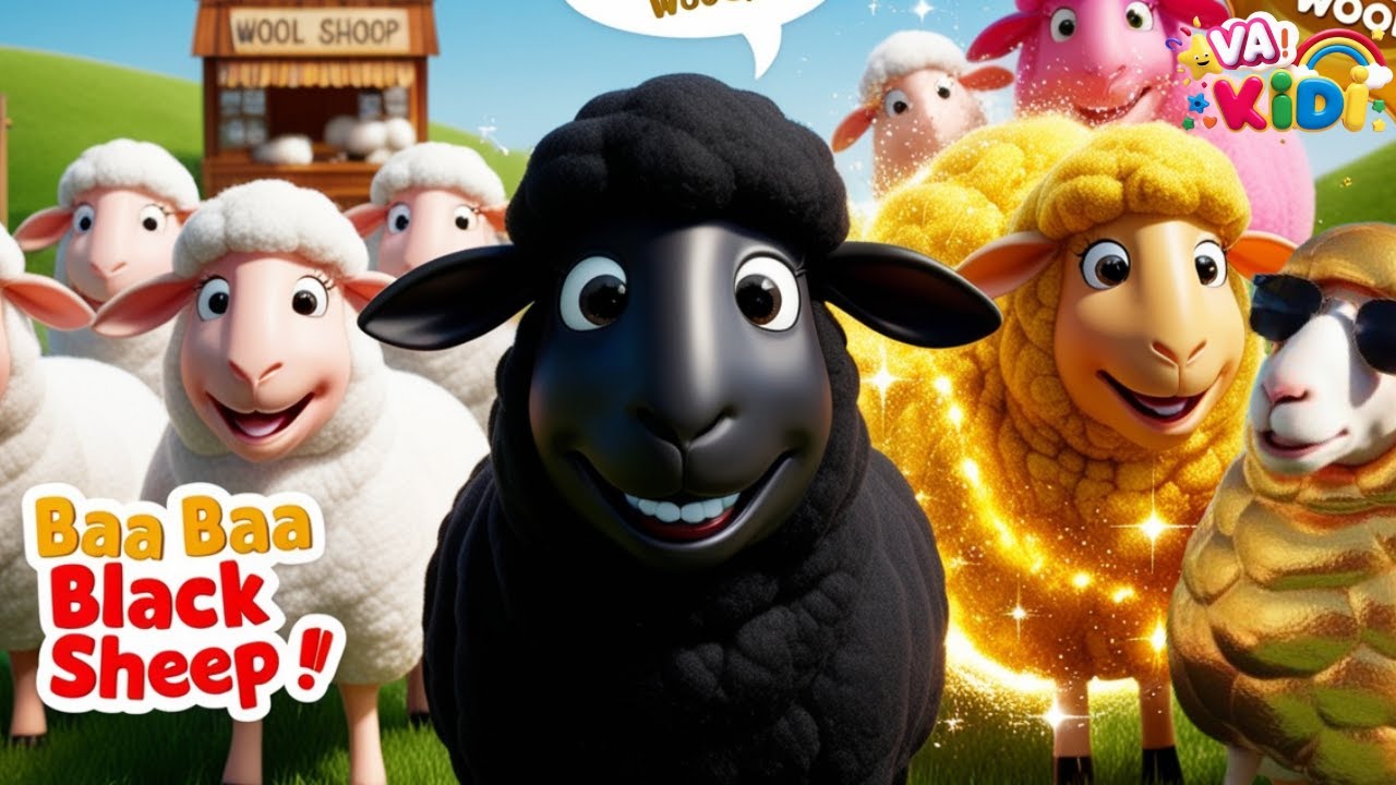 Baa Baa Black Sheep | Nursery Rhyme for Toddlers | Farm animals for ...