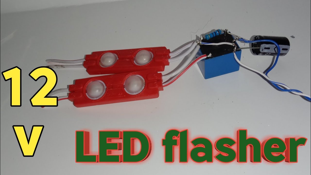 How To Make A 12v Police Light LED Flasher With Relay At Home #relay # ...