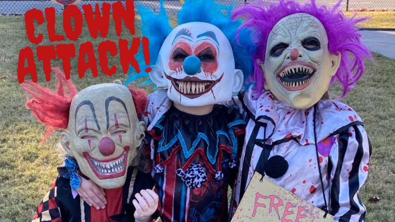 Terrifying clown attack at the park! (Weeeclown Around inspired) - YouTube