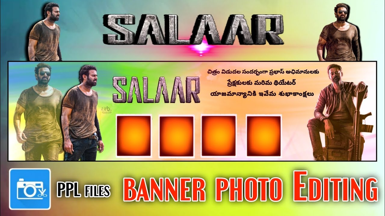 #Salar movie fiex banner design in mobile in photo editor plp file in ...