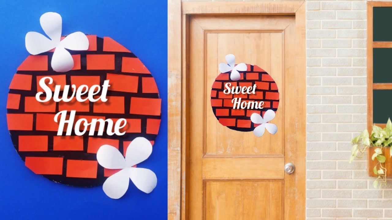 Nameplate Making at Home with Cardboard | Diy Name Plate | Best out of ...