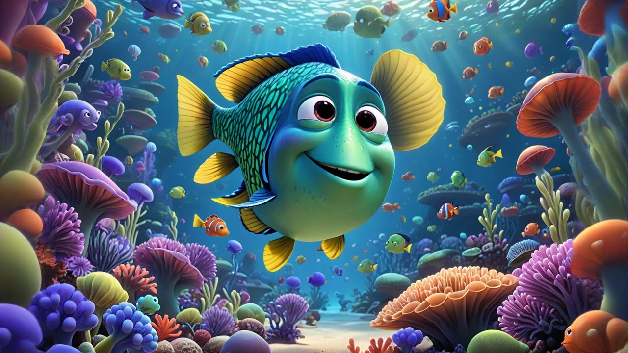 Five Rainbow Fish Swim and Spin | Colorful Fish Song for Kids ...
