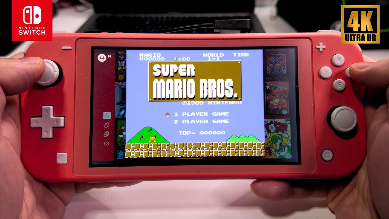Playing Super Mario Bros on Nintendo Switch Lite (Classic NES Game ...