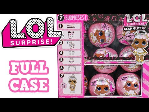 LOL Surprise Glam Glitter Full Case Opening Blind Box Unboxing Toy Review 7 Layers of Surprise
