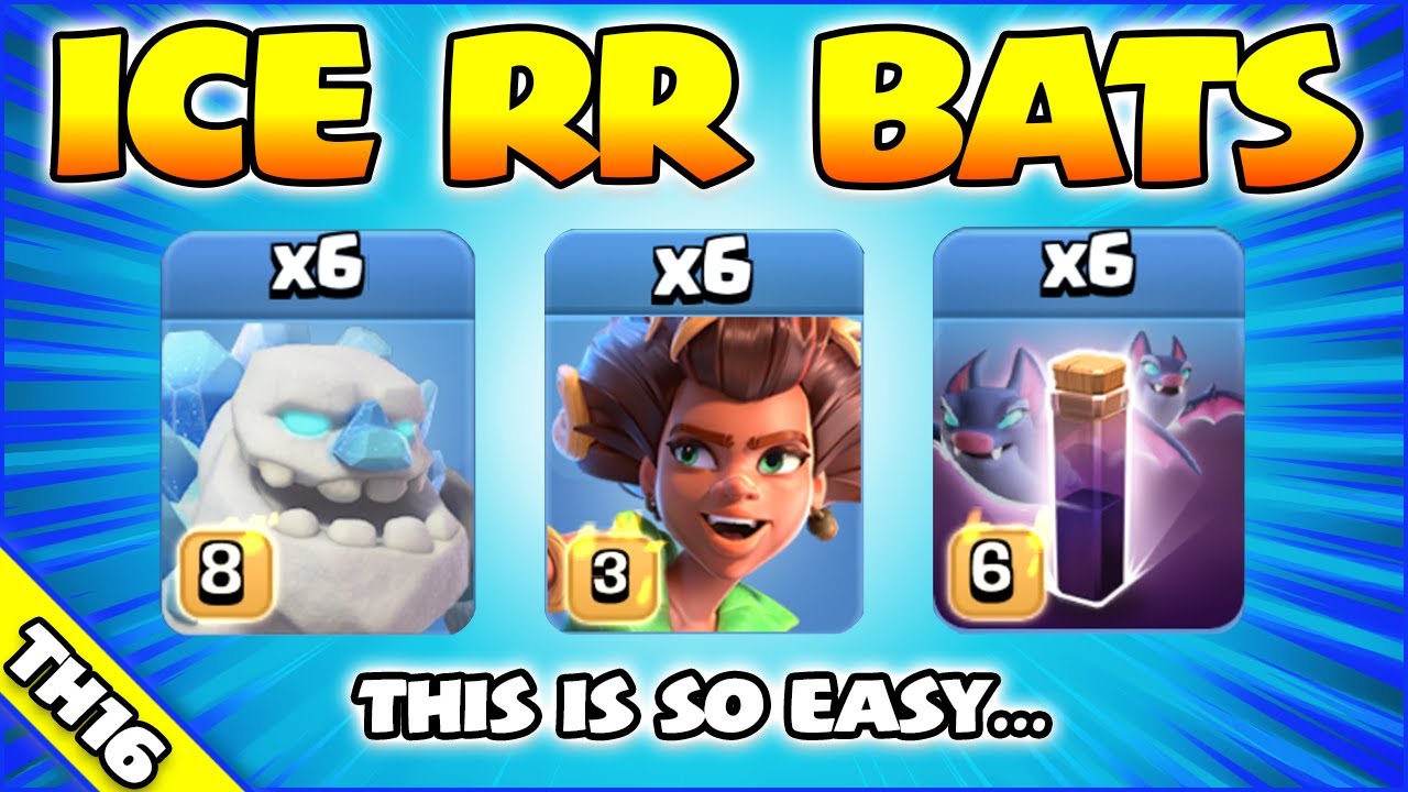 ICE GOLEMS + ROOT RIDERS = WOW!!! TH16 Attack Strategy (Clash of Clans ...