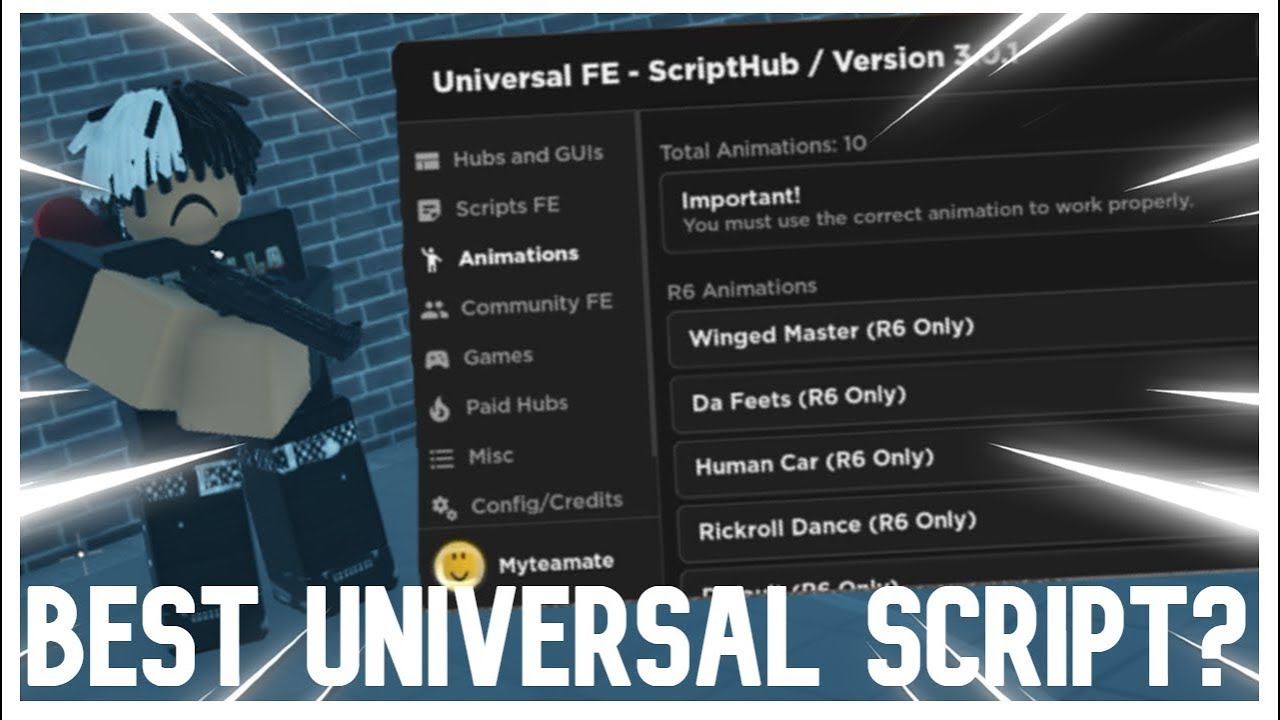 BEST FREE UNIVERSAL ROBLOX SCRIPT - YouTube