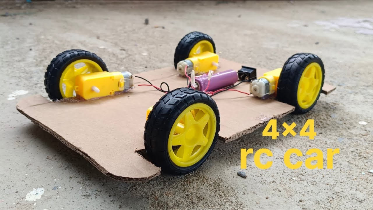 HOW TO MAKE A RC CAR 4 by 4 | homemade rc car #diy #car - YouTube